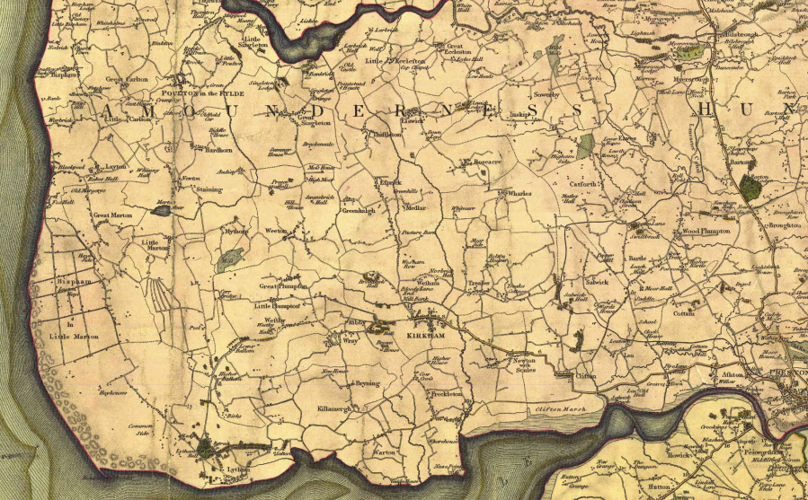 A 17th-century Lancashire road map – Lea to Poulton – preston history