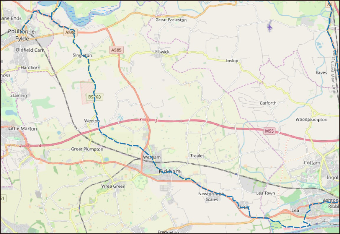 A 17th-century Lancashire road map – Lea to Poulton - preston history